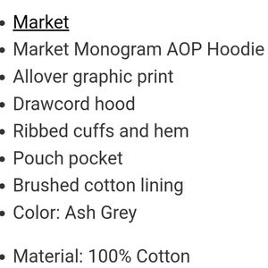 market | Shirts | Market Manogram Hoodie | Poshmark